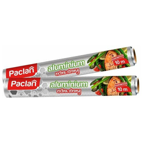 Комплект Paclan Extra strong Фольга алюминиевая с эмбоссингом 10 м. х 29 см. в рулоне х 2 шт.