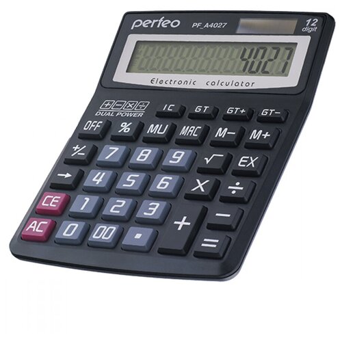 Настольный калькулятор Perfeo PF_A4027 (черный)