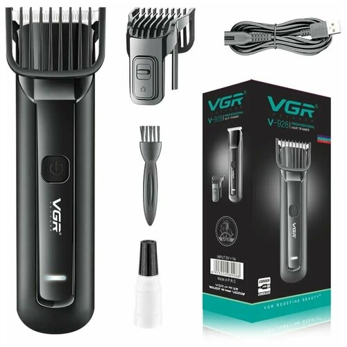 Профессиональный триммер для стрижки волос VGR V-928, Машинка для стрижки волос VGR V-928, черный