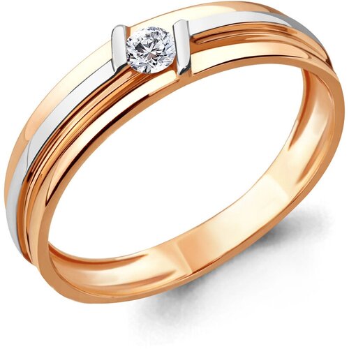 Кольцо помолвочное Diamant online, золото, 585 проба, бриллиант, размер 16