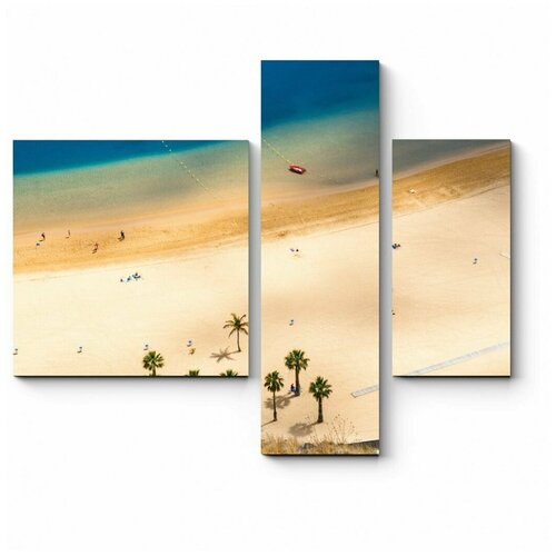 Модульная картина Песчаный пляж с высоты птичьего140x116