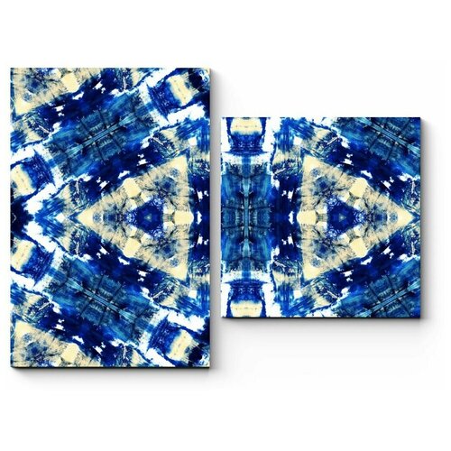 Модульная картина Синий узор калейдоскопа 60x45