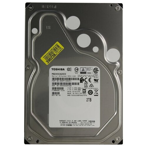 Серверный жесткий диск 2 Тб Toshiba (MG04SCA20EE) 3.5", SAS, 7200 об/мин