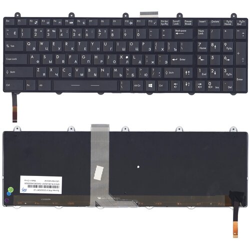 Клавиатура для ноутбука MSI GE60 GE70 с подсветкой черная с рамкой