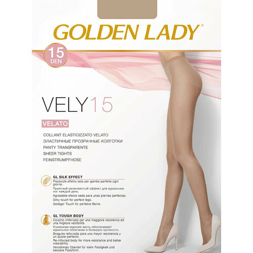 Колготки Golden Lady Vely, 15 den, 4 шт., бежевый