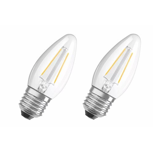 Лампа светодиодная OSRAM LED STAR CL B60 5W/865 220-240V E14 филаментная свеча 2 шт