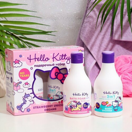 Подарочный набор Hello Kitty "Strawberry Unicorn Dreams", 2*250 мл