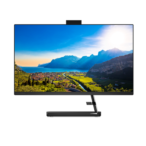 Моноблок Lenovo IdeaCentre AIO 3 27ALC6 27" FHD (1920x1080) IPS 250N, Ryzen 5 7530U, 2x4GB SO-DIMM DDR4-3200, 256GB SSD M.2, Radeon Graphics, WiFi, BT, 5.0MP Cam, Wireless KB&Mouse, NoOS, Black, 1Y (F0FY00JURK)