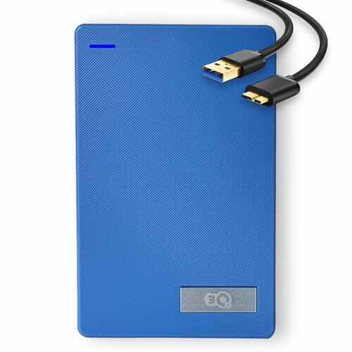 Внешний жесткий диск 320Gb 3Q Portable USB 3.0, Портативный накопитель HDD, синий