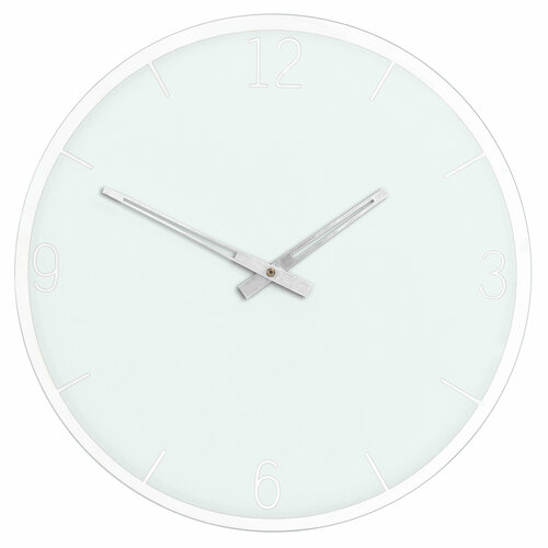 Настенные часы, муранское стекло, минимализм, 35 см, белые GF 6249
