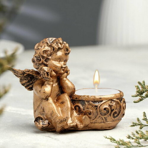 Подсвечник "Ангелок", d-2.5 см, на одну свечу, 7 x 11 x 9 см