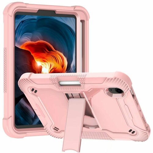 Противоударный ударопрочный чехол-бампер-пенал MyPads для Apple iPad mini 6 2021 розовое золото