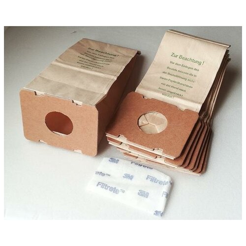 Мешки пылесборники бумажные EuroPlus S4017 для пылесосов BOSCH Modula, SIEMENS Rapid (8 штук + 1 микрофильтр)