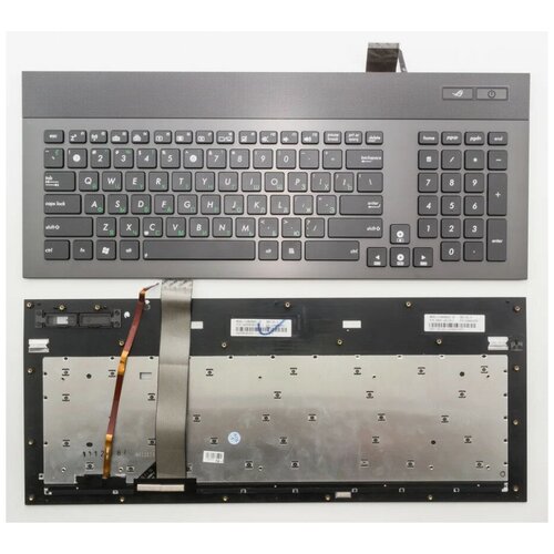 Клавиатура для ноутбука Asus 04GN562KRU00-1, черная с подсветкой