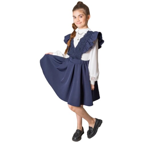 Школьное платье Deloras, размер 128, синий