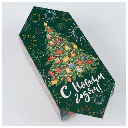 Сборная коробка‒конфета «Новогодняя ёлка», 9,3 × 14,6 × 5,3 см