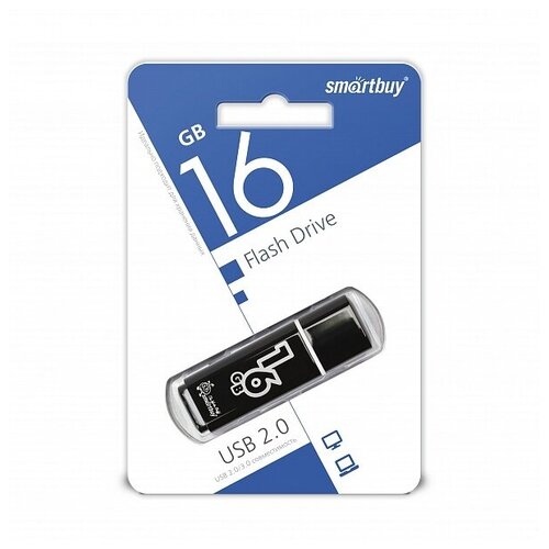 Флэш USB 16Gb Smart Buy Glossy series Black