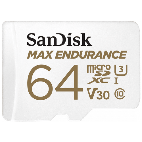 Карта памяти 64Gb - SanDisk microSD Max Endurance Class 10 UHS-I SDSQQVR-064G-GN6IA