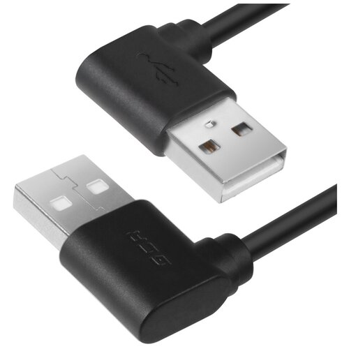 Кабель 1.0m USB 2.0 AM угловой левый / AM угловой левый 28/24 AWG (77AUM5AM-BB2S-1.0m)