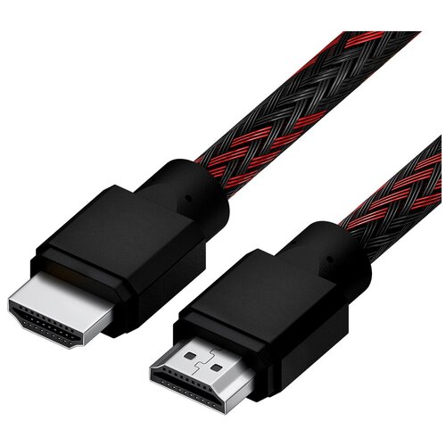 Кабель HDMI v2.0 для PS4 Xbox One AppleTV монитора 4K Ultra HD 18.0 Гбит (4PH-HM481) черный; красный 2.0м