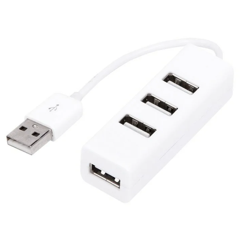 HUB USB на 4 USB 2.0 белый / USB концентратор / разветвитель USB на 4 порта / хаб для периферийных устройств