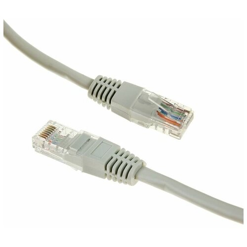 Gembird Патч-корд Gembird PP12e-5M, UTP 5е кат, RJ-45(m)-RJ-45(m), 5 м, серый