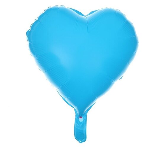 Шар полимерный 18" "Сердце неон", цвет синий