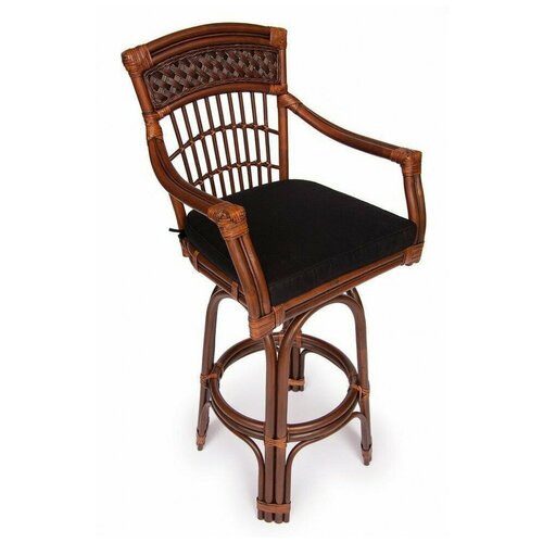 Барный стул TetChair Andrea, Pecan Washed (античн. орех), Ткань рубчик, цвет кремовый