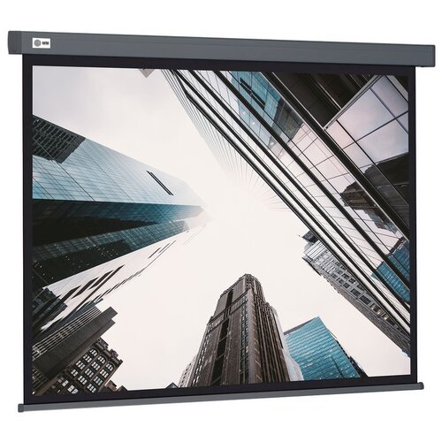 Рулонный серый экран cactus Wallscreen CS-PSW-183X244-SG, 124", белый