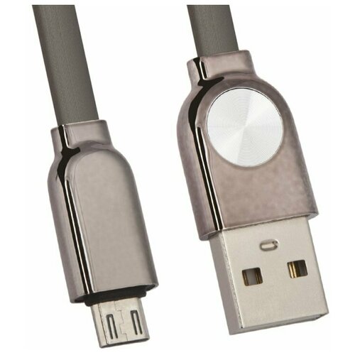 USB кабель JOYROOM DAWN Series S-M339 Mirco USB 1M плоский метал. разъемы (черный)
