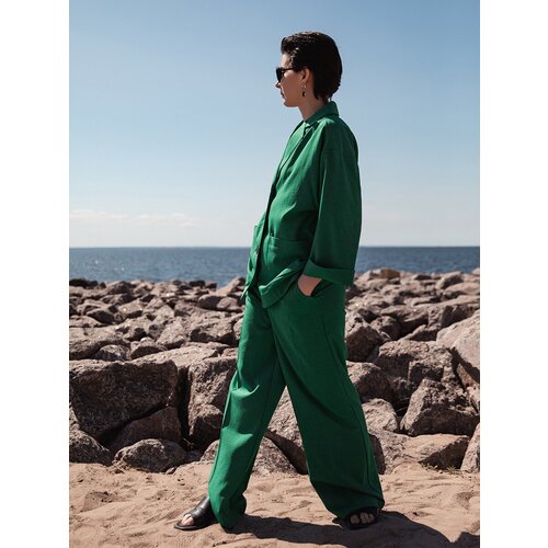 Пиджак , размер 48, зеленый