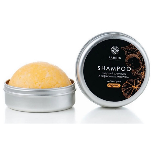 Fabrik cosmetology твердый шампунь с эфирным маслом мандарина, 55 г, 55 мл