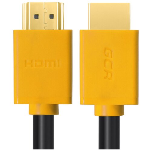 Кабель HDMI v1.4 3 м, 4K FullHD для монитора PS4 контакты 24K GOLD, черно-желтый (GCR-HM400)