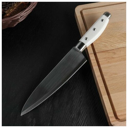 Нож кухонный Доляна «Инканто», лезвие 18 см, цвет белый