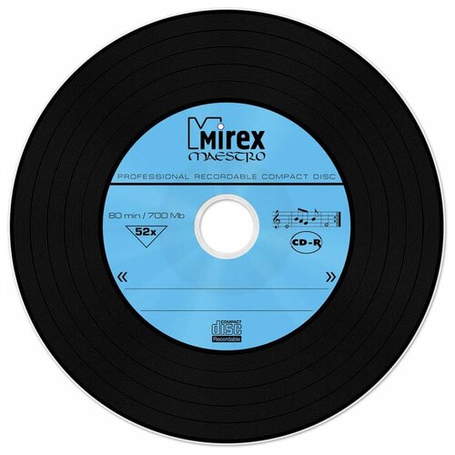 Диск CD-R Mirex 700 Mb, 52х, дизайн "Maestro", Shrink 100 шт 203100 {UL120120A8T}