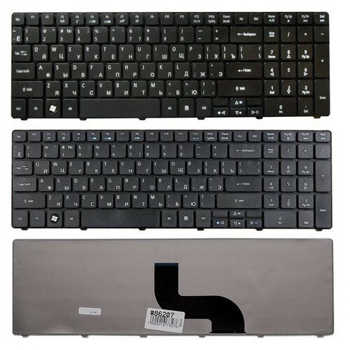 Клавиатура для ноутбука Acer eMachines E732ZG, Чёрная, Матовая
