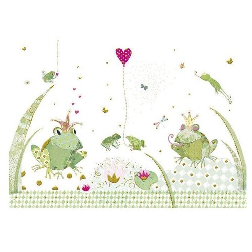 Мини-открытка TURNOWSKY «Королевская семья лягушек» (MO6300)