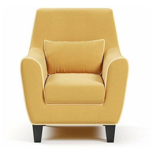 Кресло Либерти с кантом, 75х70х90 см, нераскладное, с подушками, с высокими ножками, max Yellow 27 M