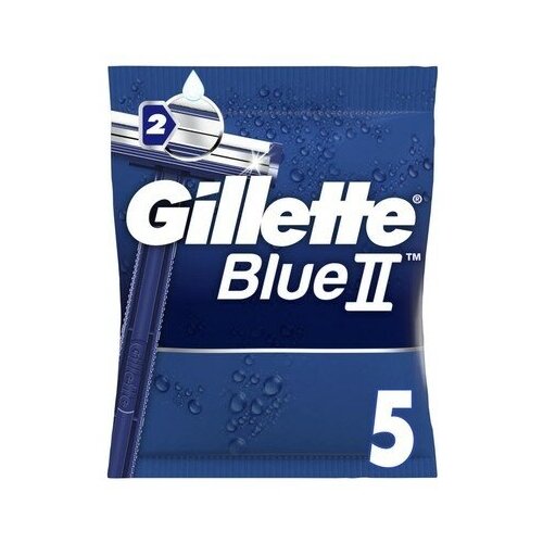 Бритвенные станки одноразовые Gillette Blue II, комплект 3 шт, 5 шт