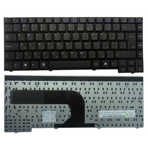 Клавиатура для ноутбука Asus 04GNF01KRU12, русская, черная