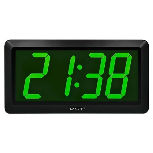 Часы электронные настольно-настенные VST-780, с зеленой подсветкой