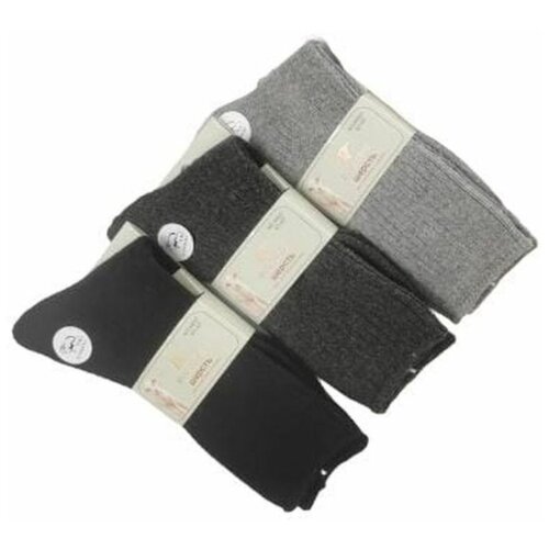 Носки ШУГУАН, 3 пары, размер 41-47, черный