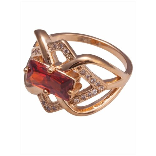 Кольцо помолвочное Lotus Jewelry, гранат, размер 16, красный