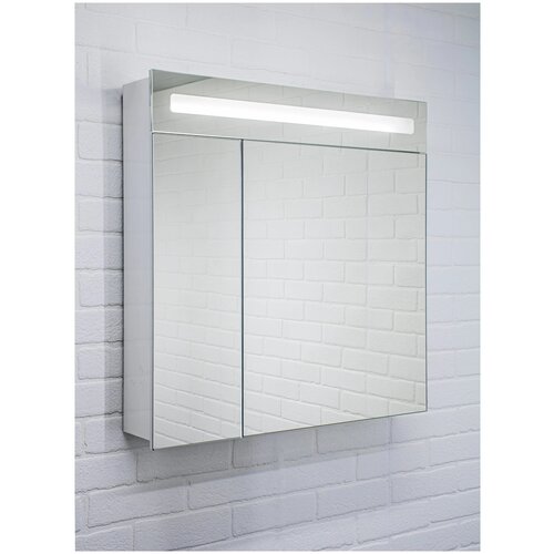 Шкаф-зеркало для ванной Домино Аврора 60, (ШхГхВ): 62.2х14.4х72 см, белый