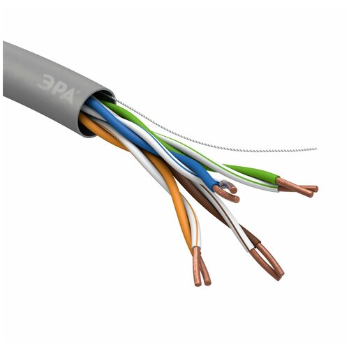 ЭРА Кабель витая пара U/UTP 4x2x24 AWG Cat5e CU PVC 305м (2/24) (2/30)