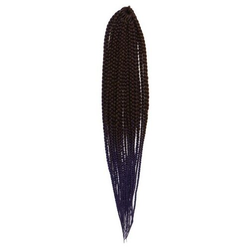 Queen fair SIM-BRAIDS Афрокосы, 60 см, 18 прядей (CE), цвет каштановый/тёмно-синий(#FR-21)