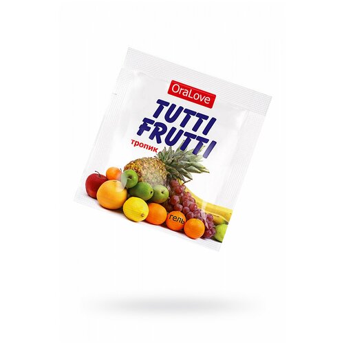 Съедобная гель-смазка Tutti-Frutti со вкусом экзотических фруктов 4 г