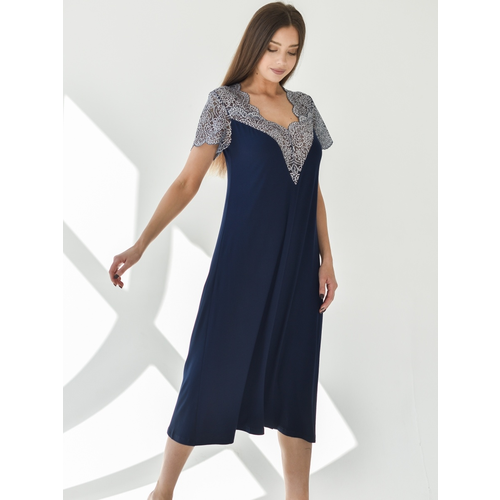 Сорочка  Текстильный Край, размер 48, синий