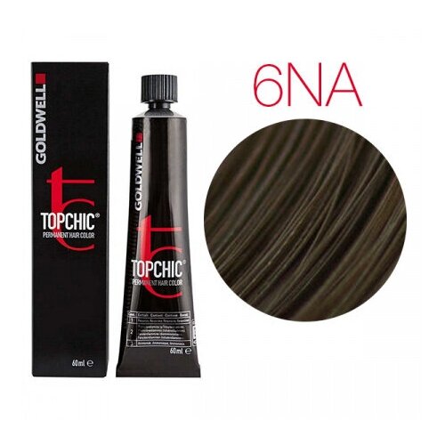 Goldwell Topchic стойкая крем-краска для волос, 6NA пепельный темно-русый натуральный, 60 мл