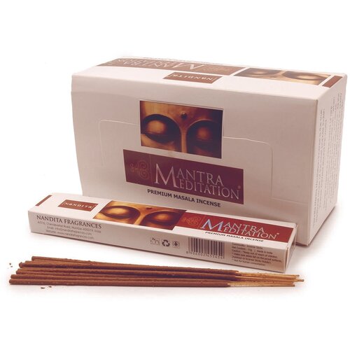 MANTRA MEDITATION Premium Masala Incense, Nandita (мантра медитация премиум благовония палочки, Нандита), 15 г.
